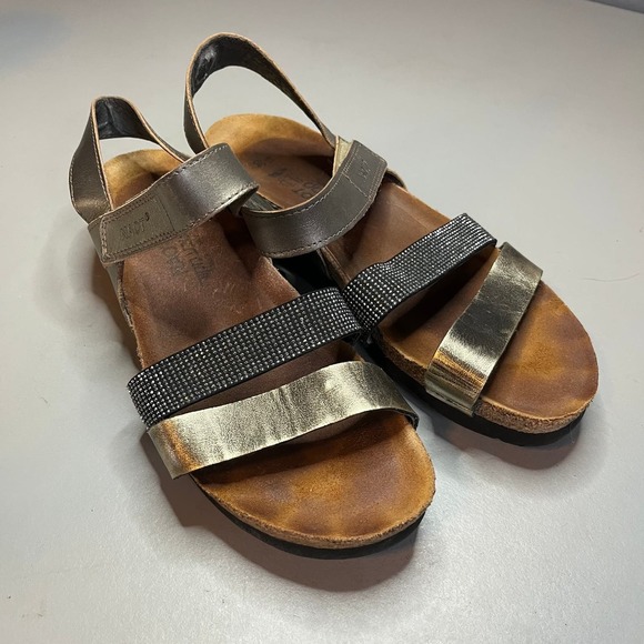 Naot | Shoes | Naot Krista Wedge Sandals Womens Size 29 Us 8 Gold ...